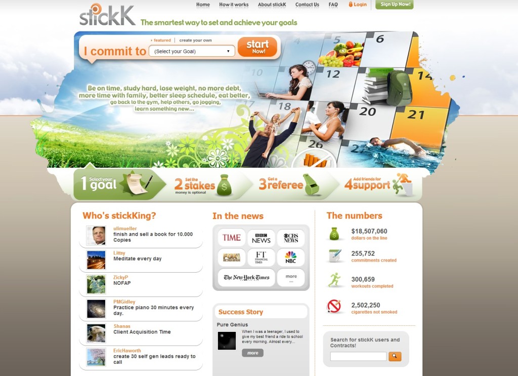 «StickK» – приложение, мотивирующее команду и вас на достижение целей